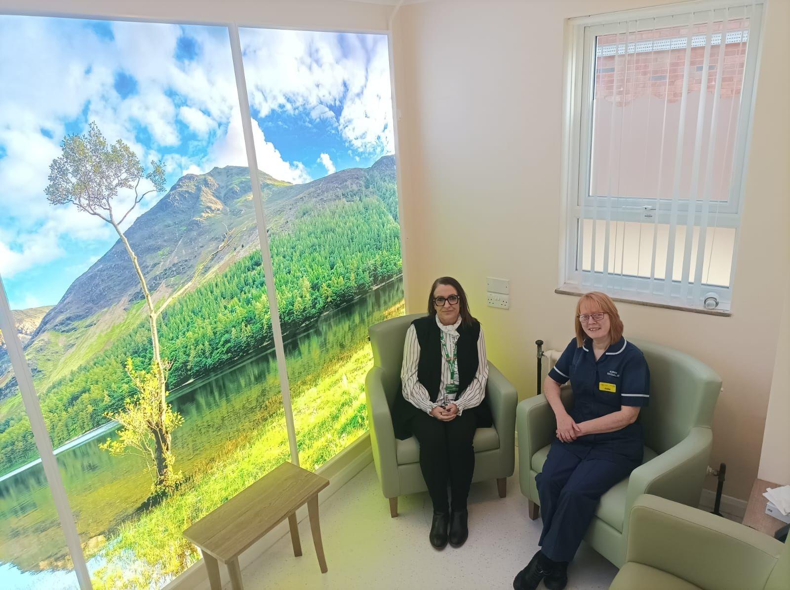Rosemere funds nature-inspired lung clinic patient room