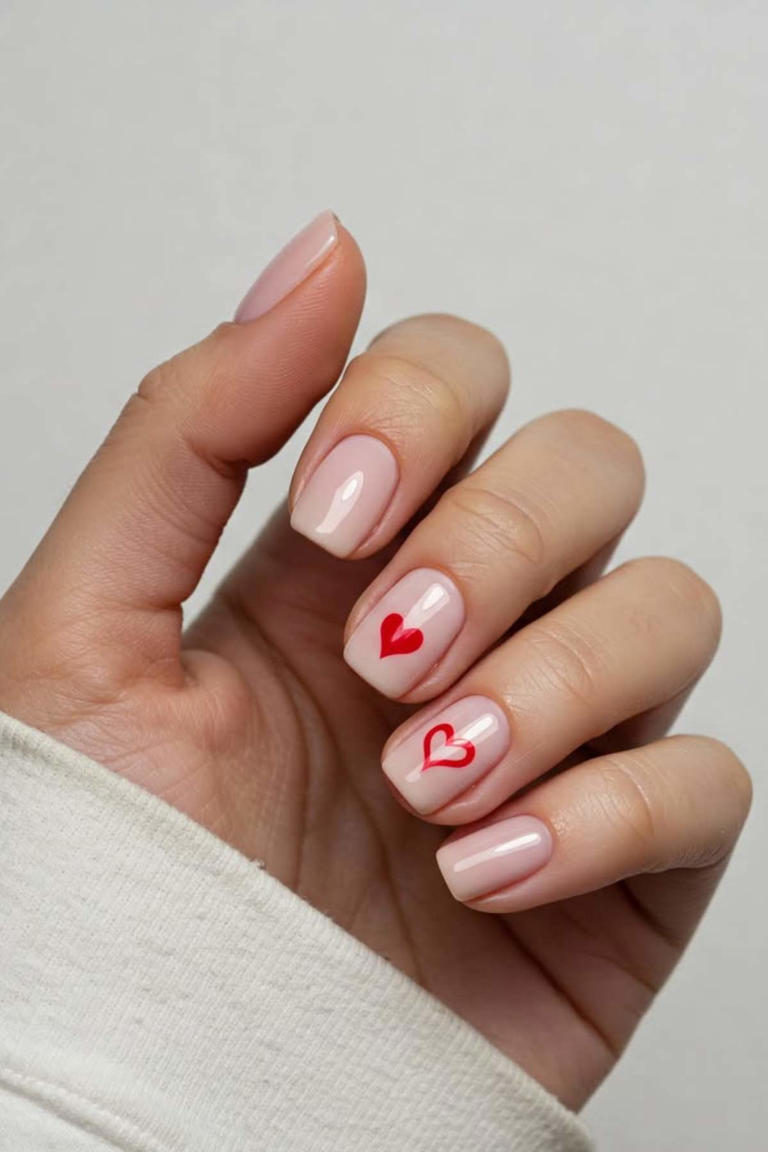 50 short Valentine’s nail ideas that look sweet and stylish