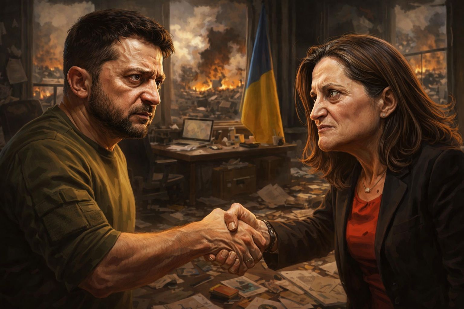 Zelensky parie sur Freeland : entre reconstruction économique et séisme ...