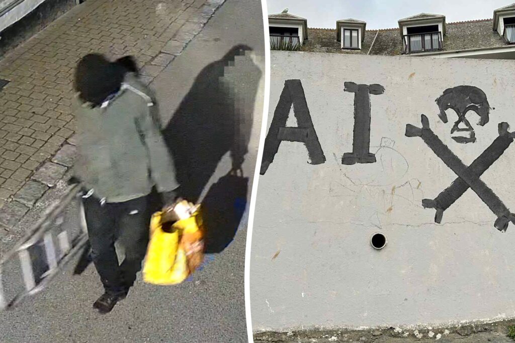 Police hunt vandal who has sprayed anti-AI graffiti across Cornwall