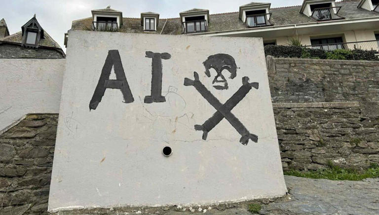 Police hunt vandal who has sprayed anti-AI graffiti across Cornwall