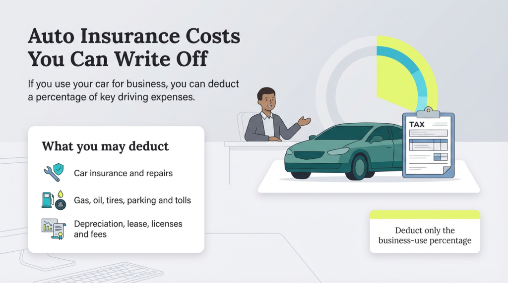 When is auto insurance tax deductible?