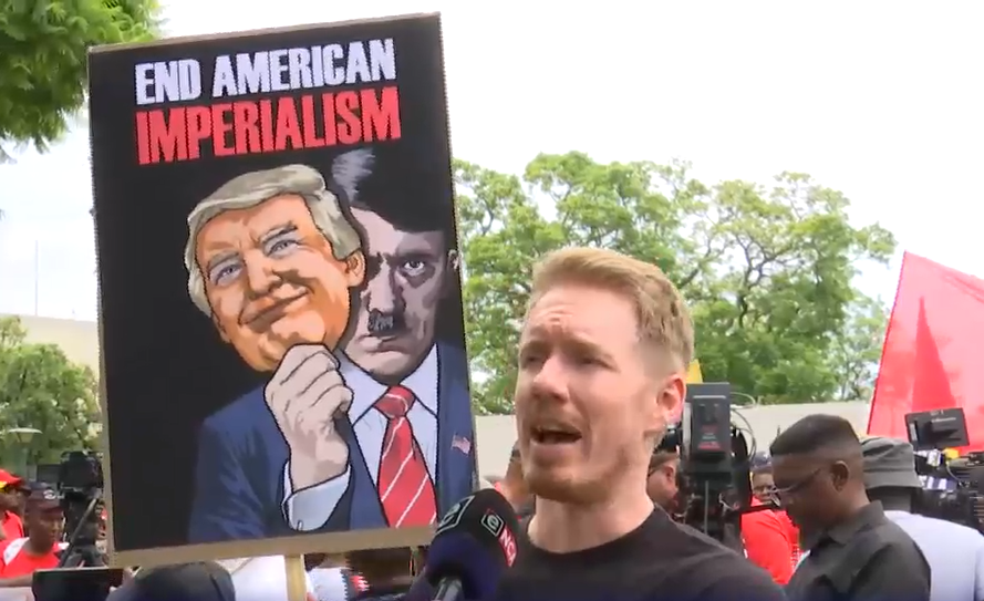 US-Venezuela conflict - Civil society, unions picket at US embassy