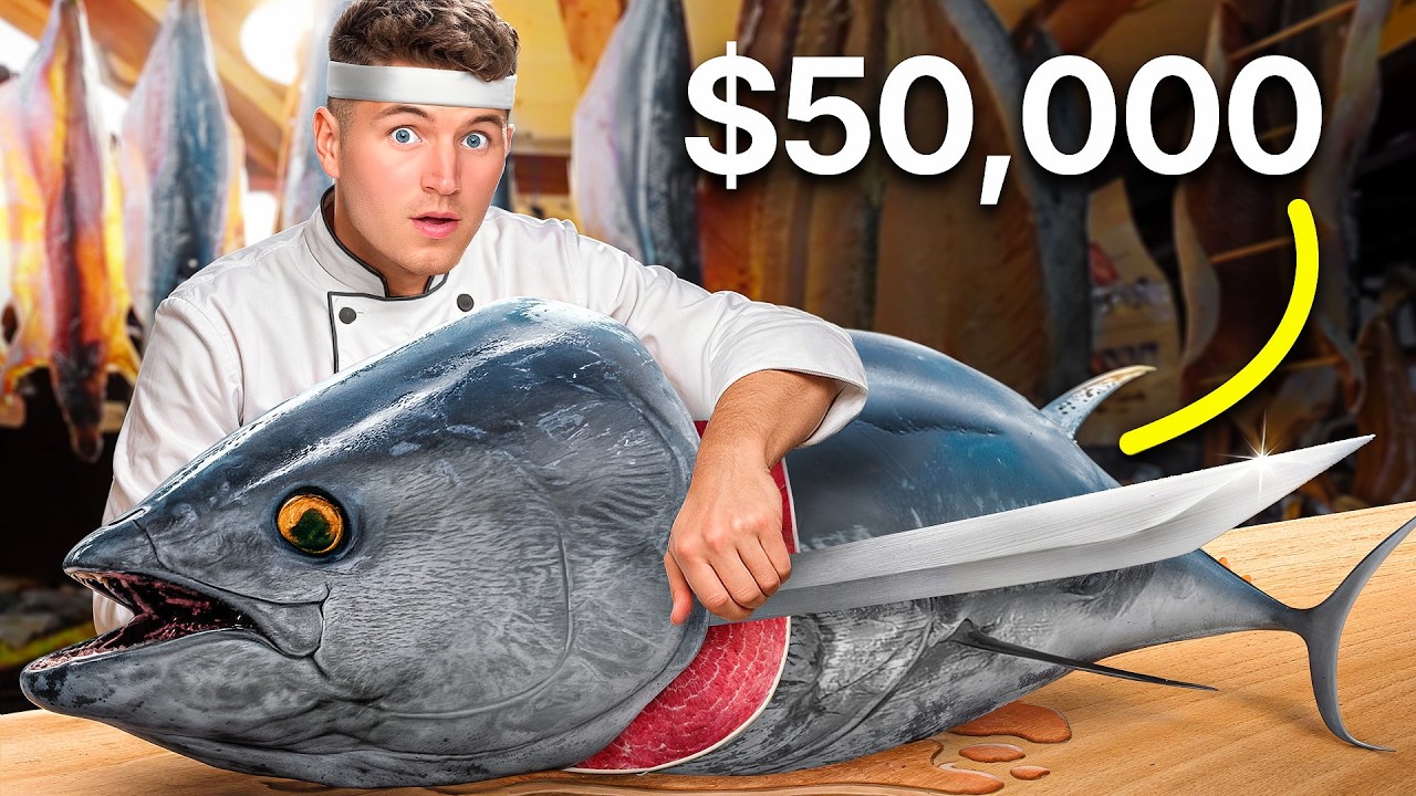 How expert knife work transforms a single fish into dozens of cuts