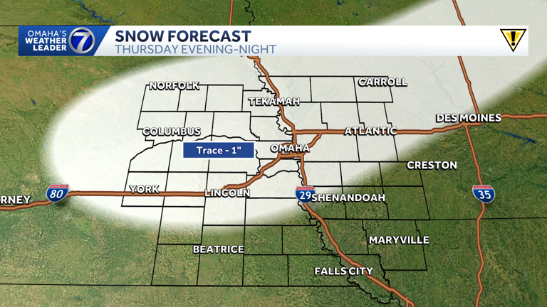 Widespread rain Thursday, evening snow possible