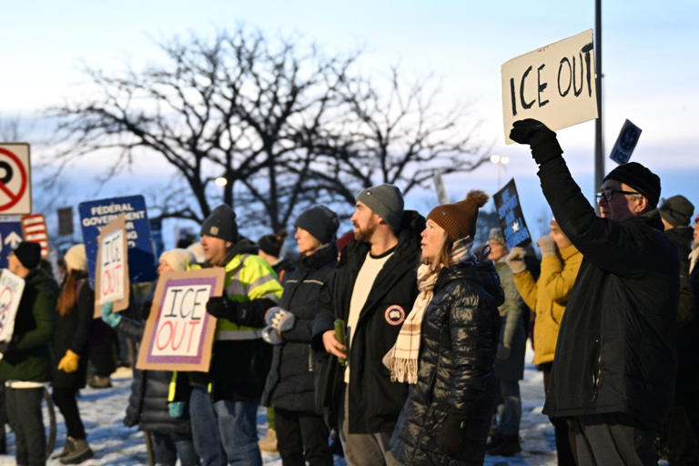 The latest: Protesters gather outside Minneapolis immigration court ...