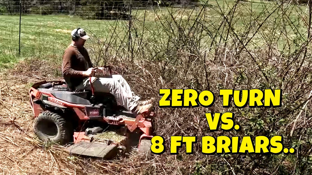 Impossible ask! Toro Titan 60" zero turn vs. 8-foot briars!