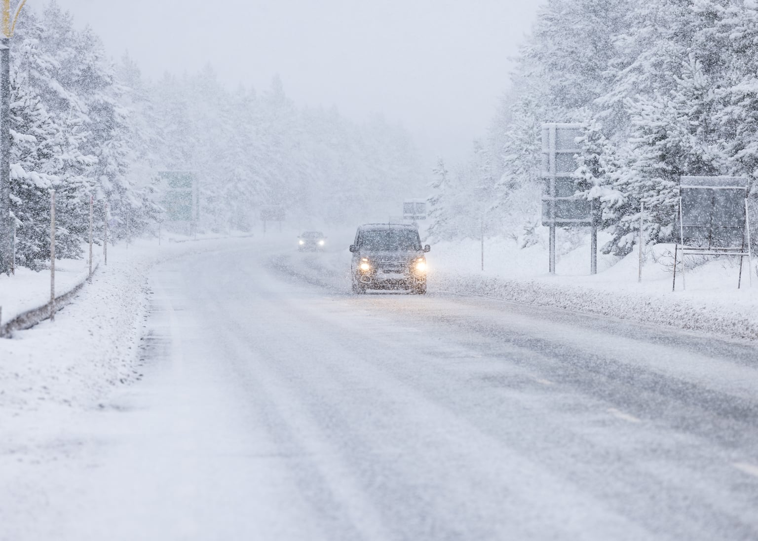 Part of motorway shut following 'multiple collisions' in icy conditions