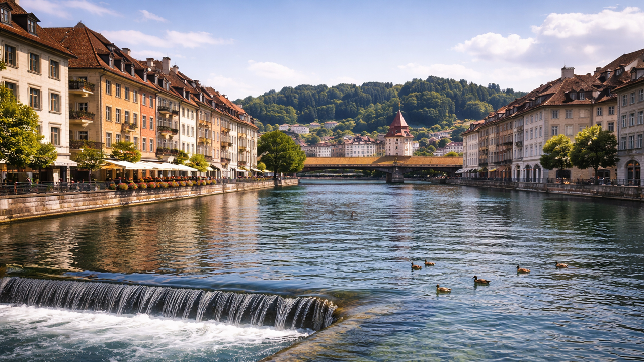 Balade tranquille dans la vieille ville de Lucerne
