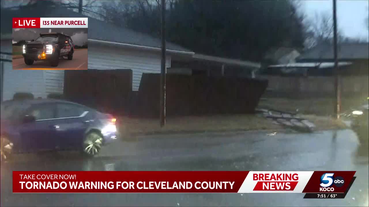 Debris found after radar confirms tornado in Purcell, Oklahoma