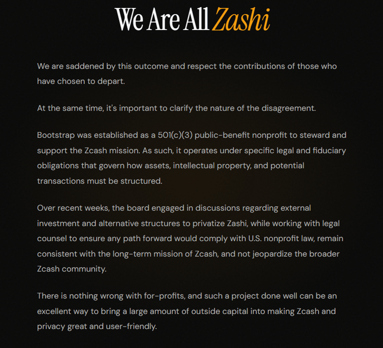 Zcash backer Bootstrap says split due to clash over nonprofit rules ...