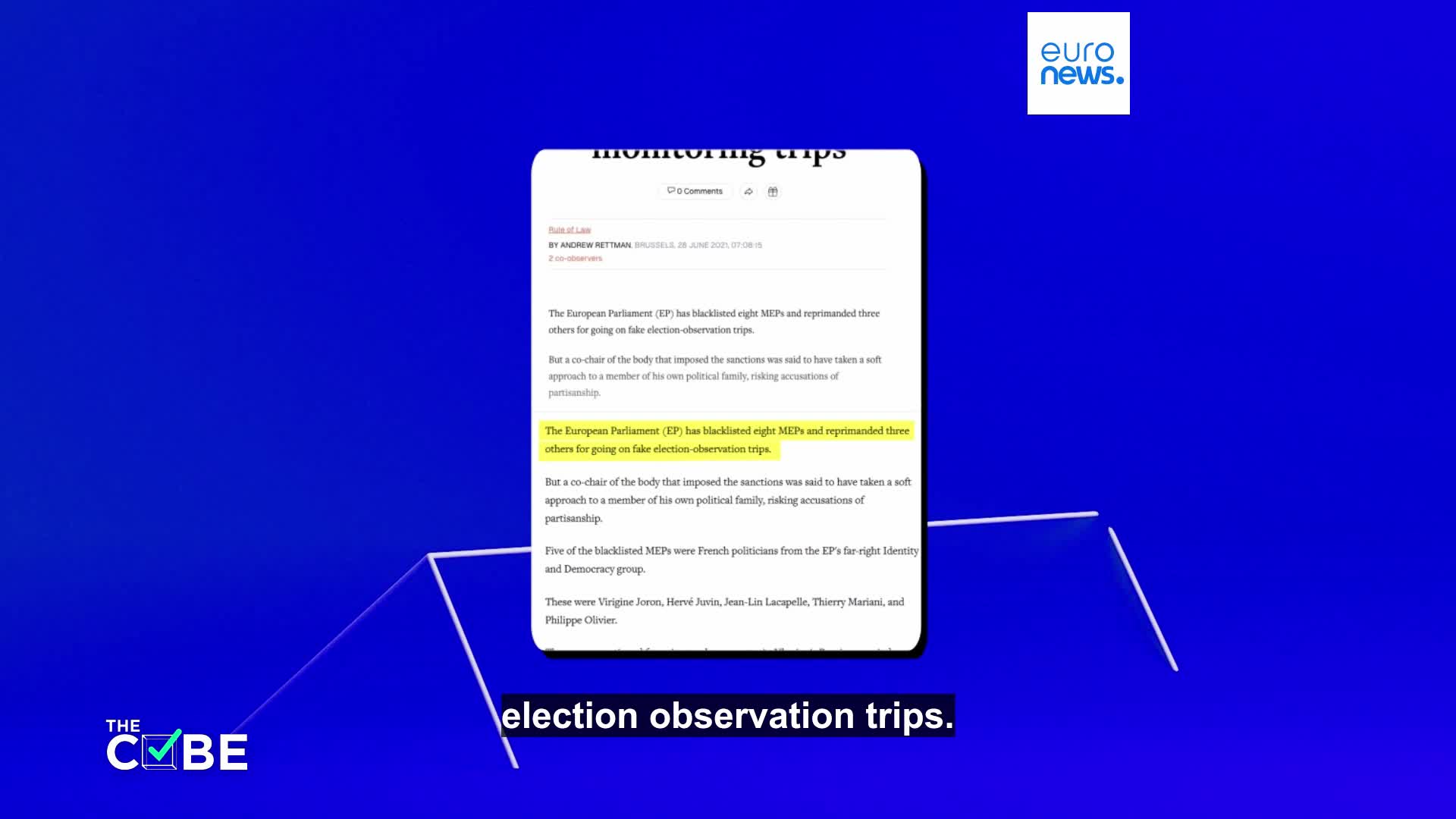 Fact check: Does the European Parliament have an MEP 'blacklist'?