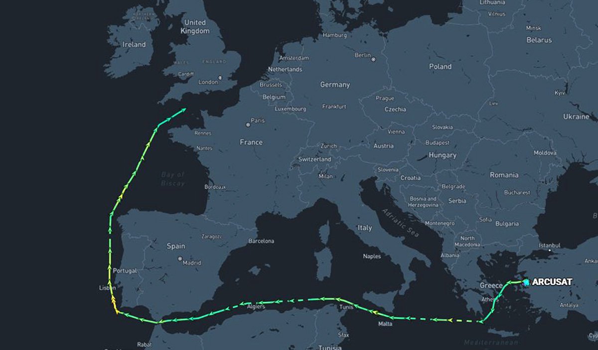 Russian shadow ship spotted in the English Channel