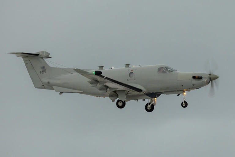 US military planes pictured at Scottish airport during tanker seizing ...