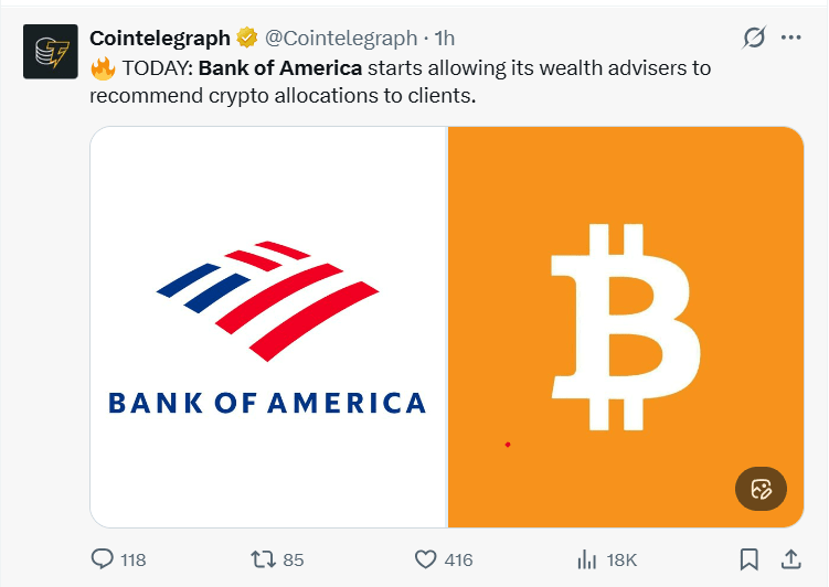 Bank of America consente ai consulenti finanziari di raccomandare gli ...