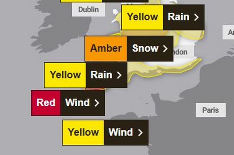 Rare red weather warning issued as Storm Goretti to bring 100mph winds