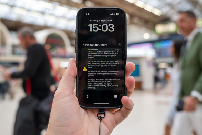 Nearly 600,000 phones to receive emergency alert tonight as red warning ...