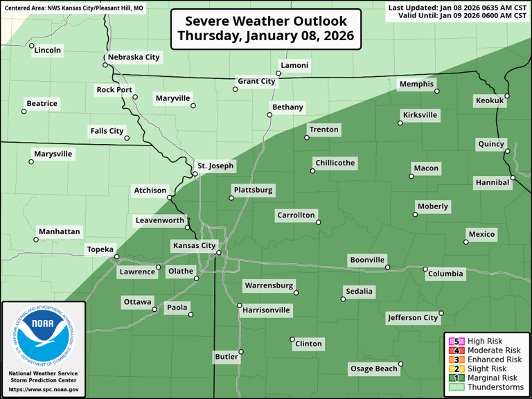 Soaking rains arrive in Kansas City; thunderstorms, strong winds possible