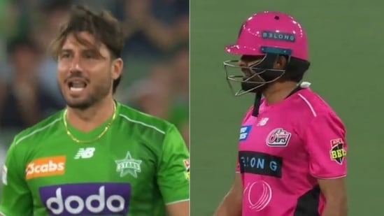Marcus Stoinis fails to control emotions after Babar Azam's wicket ...