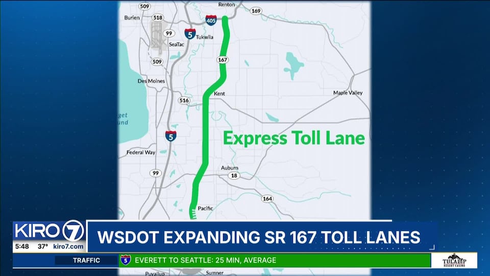 Video: WSDOT is extending express toll lanes on SR 167 by six miles