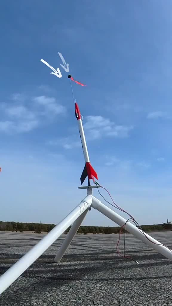 Windy day sends my model rocket launch off course
