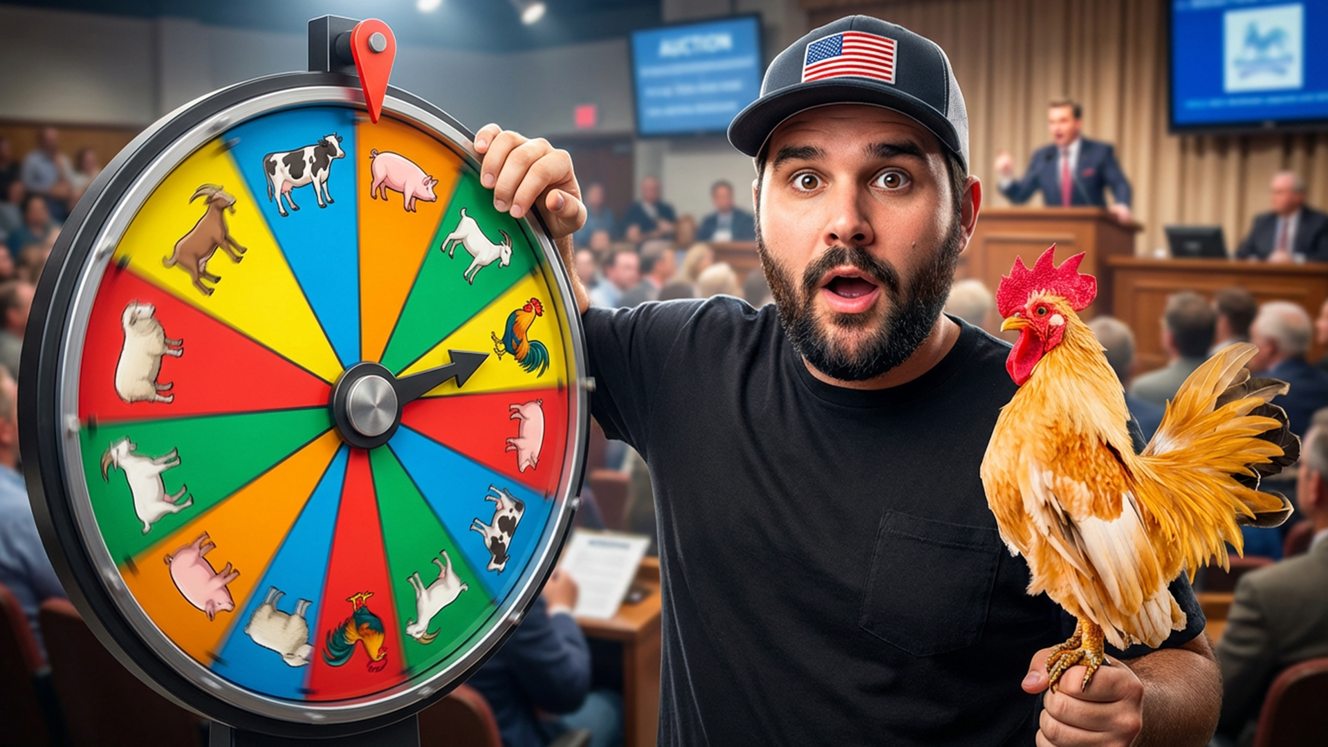 Auction roulette: catch clean cook