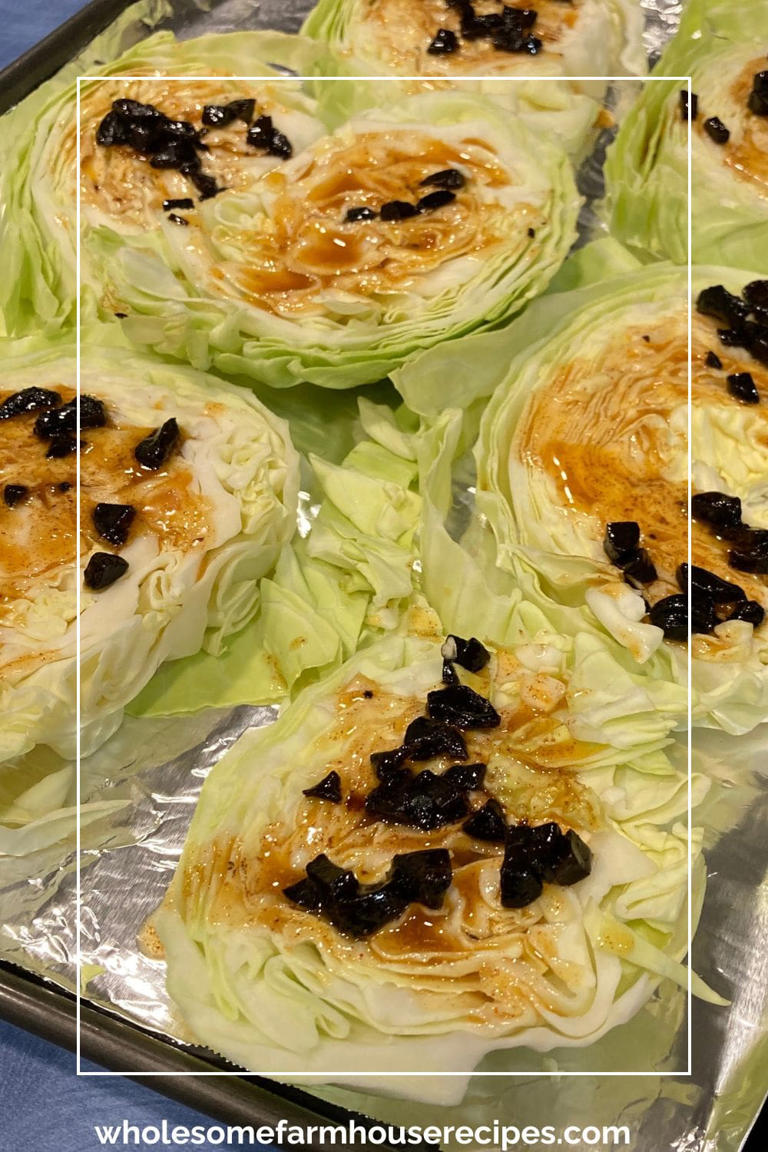 Melting cabbage steaks (oven roasted with parmesan)