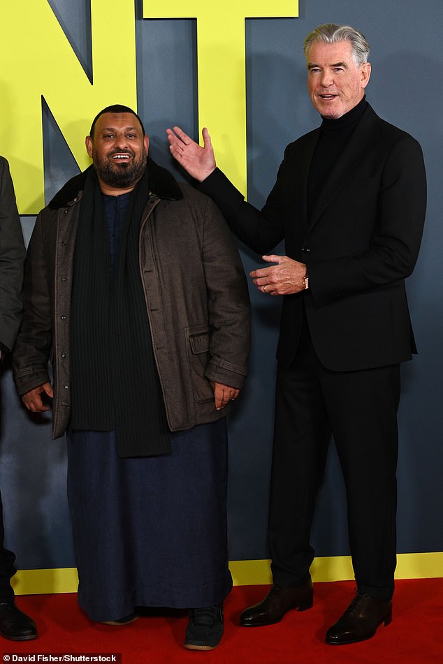 Prince Naseem Hamed joins Pierce Brosnan on the red carpet of the gala ...
