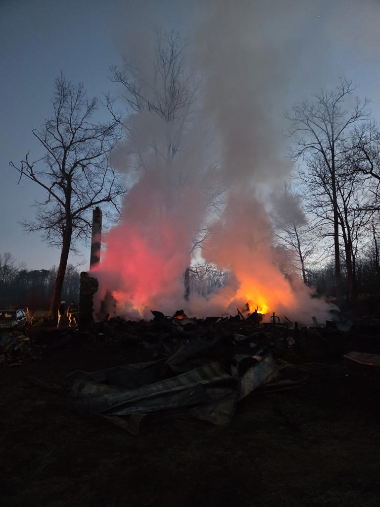 2 hospitalized after fire fully involves house in Pendleton County