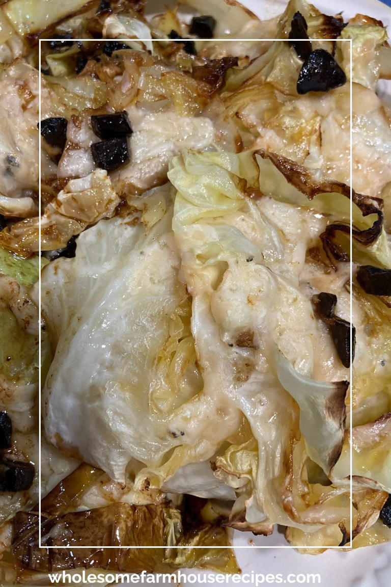 Melting cabbage steaks (oven roasted with parmesan)