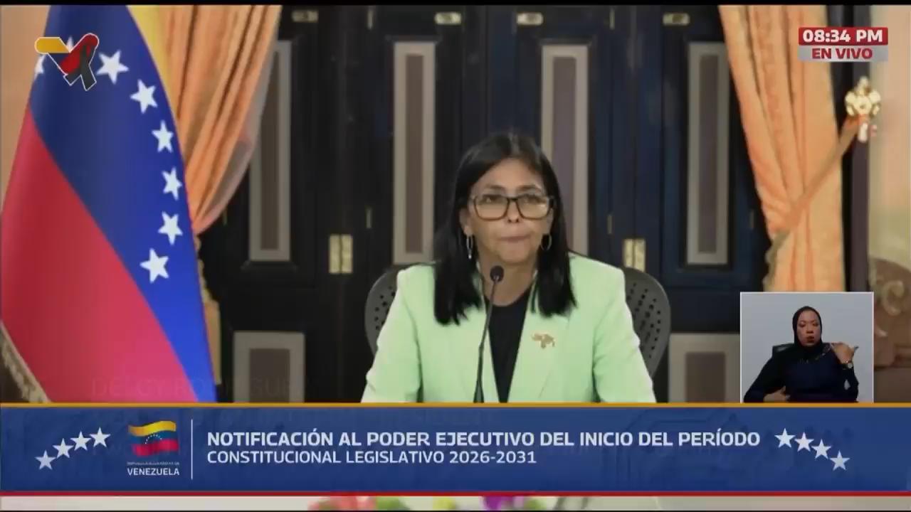 Venezuelan interim president Delcy Rodriguez admits there's a stain on ...