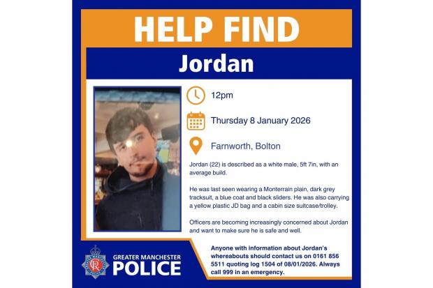 Police appeal for information on missing 22-year-old Jordan