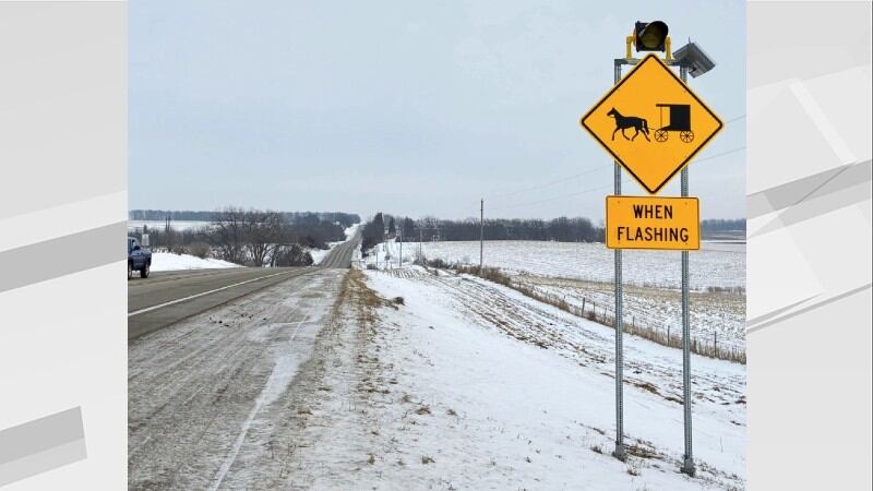 New flashing signs aim to boost safety for drivers, Amish buggies in ...