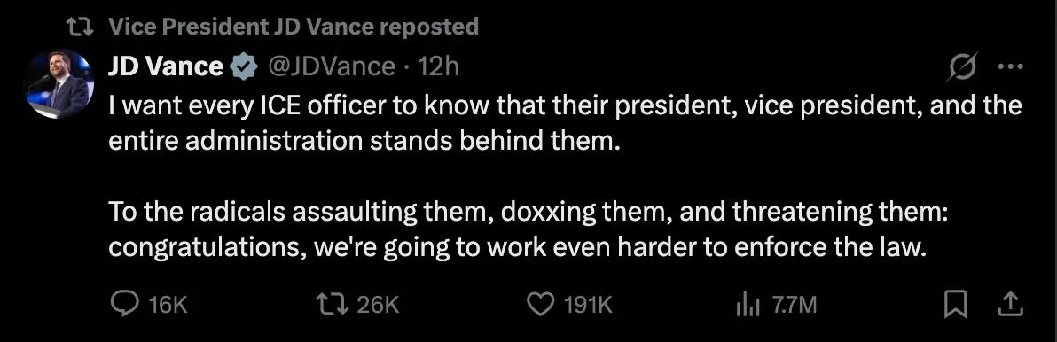 When the vice president blesses the killing