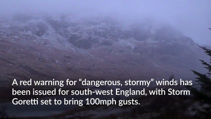 Rare red warning for wind issued for parts of South West as Storm ...