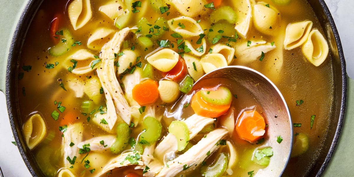 My high-protein chicken noodle soup is good for the soul—and your goals