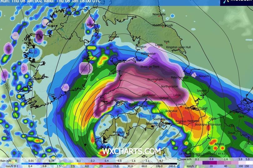 Storm Goretti UK weather maps show exact time and places snow to hit Brits