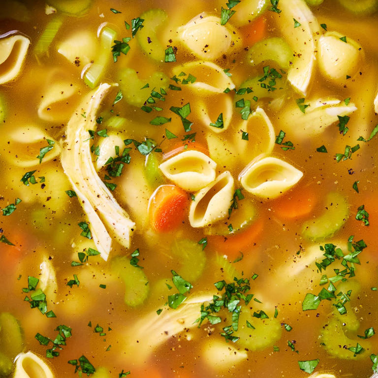 My high-protein chicken noodle soup is good for the soul—and your goals