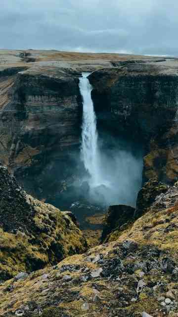 Iceland’s highlands: Home to one of the country’s tallest waterfalls