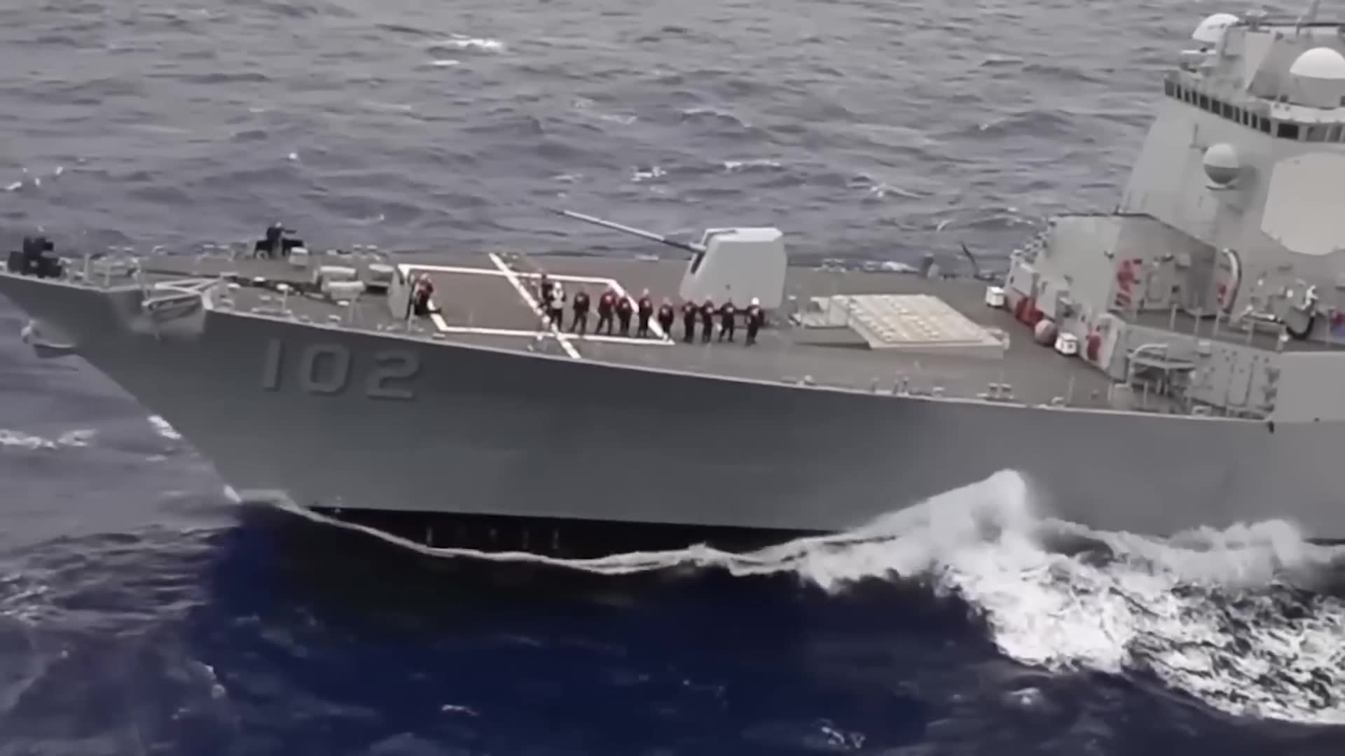 Carrier battle group under hostile fire