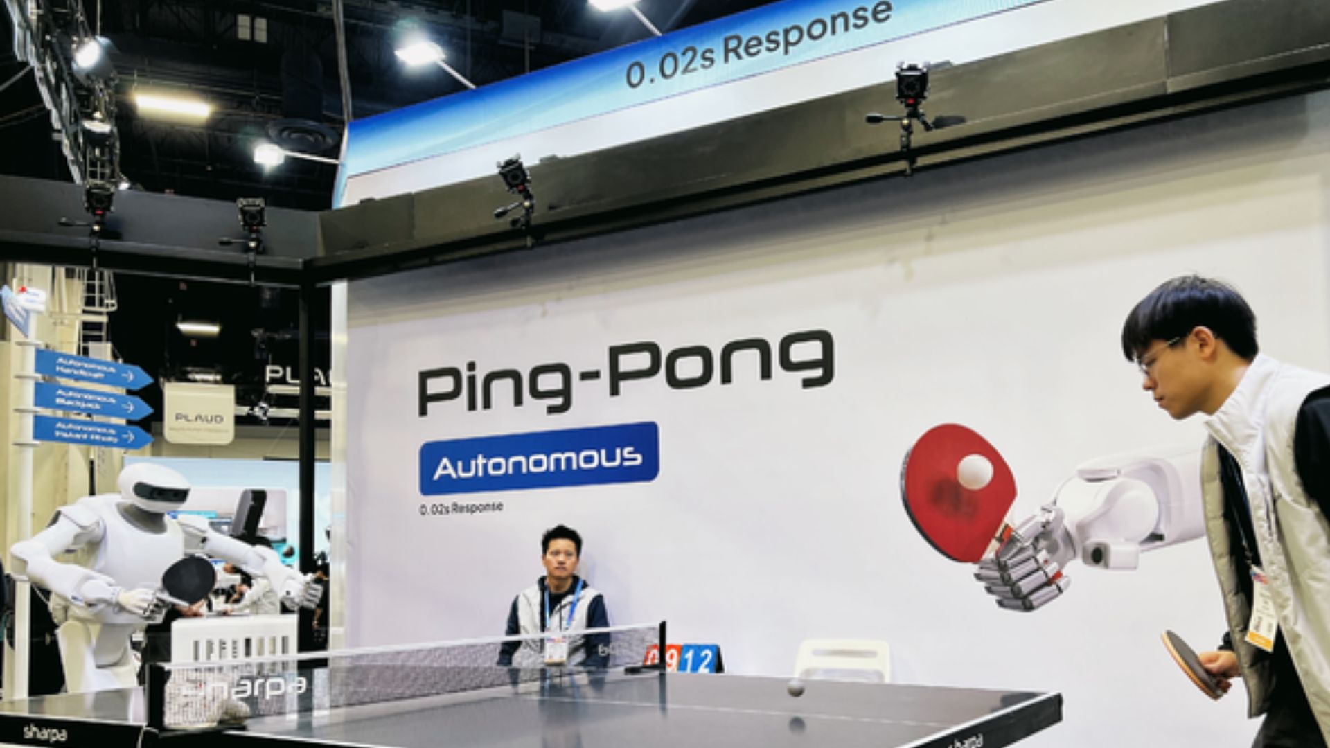 Meet North: Robot plays high-speed ping-pong with 0.02-second reaction time
