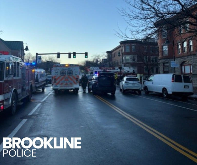14-year-old boy suffers head injury in Brookline crash