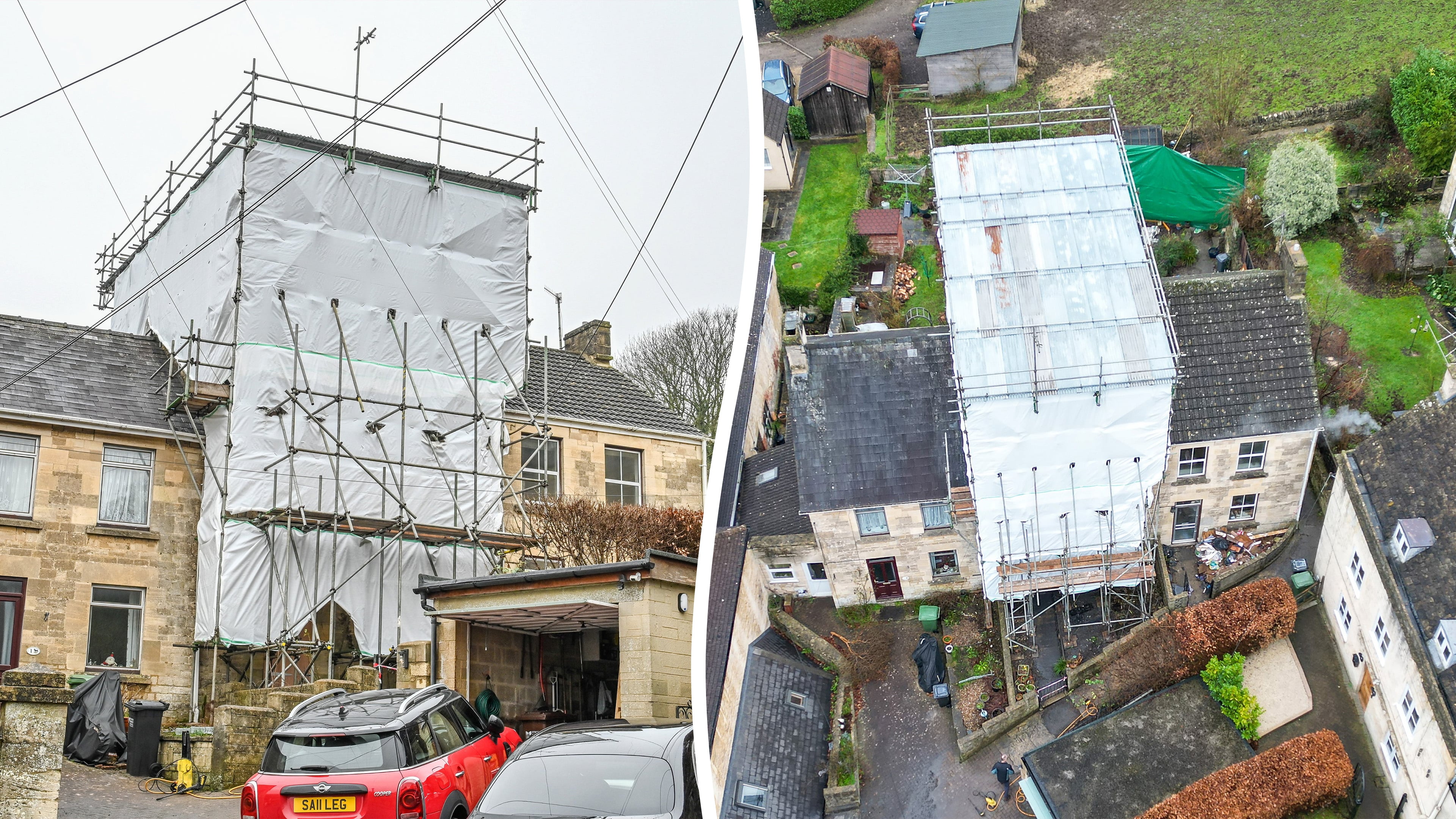 First aerial images of house where mother and children died in Boxing ...