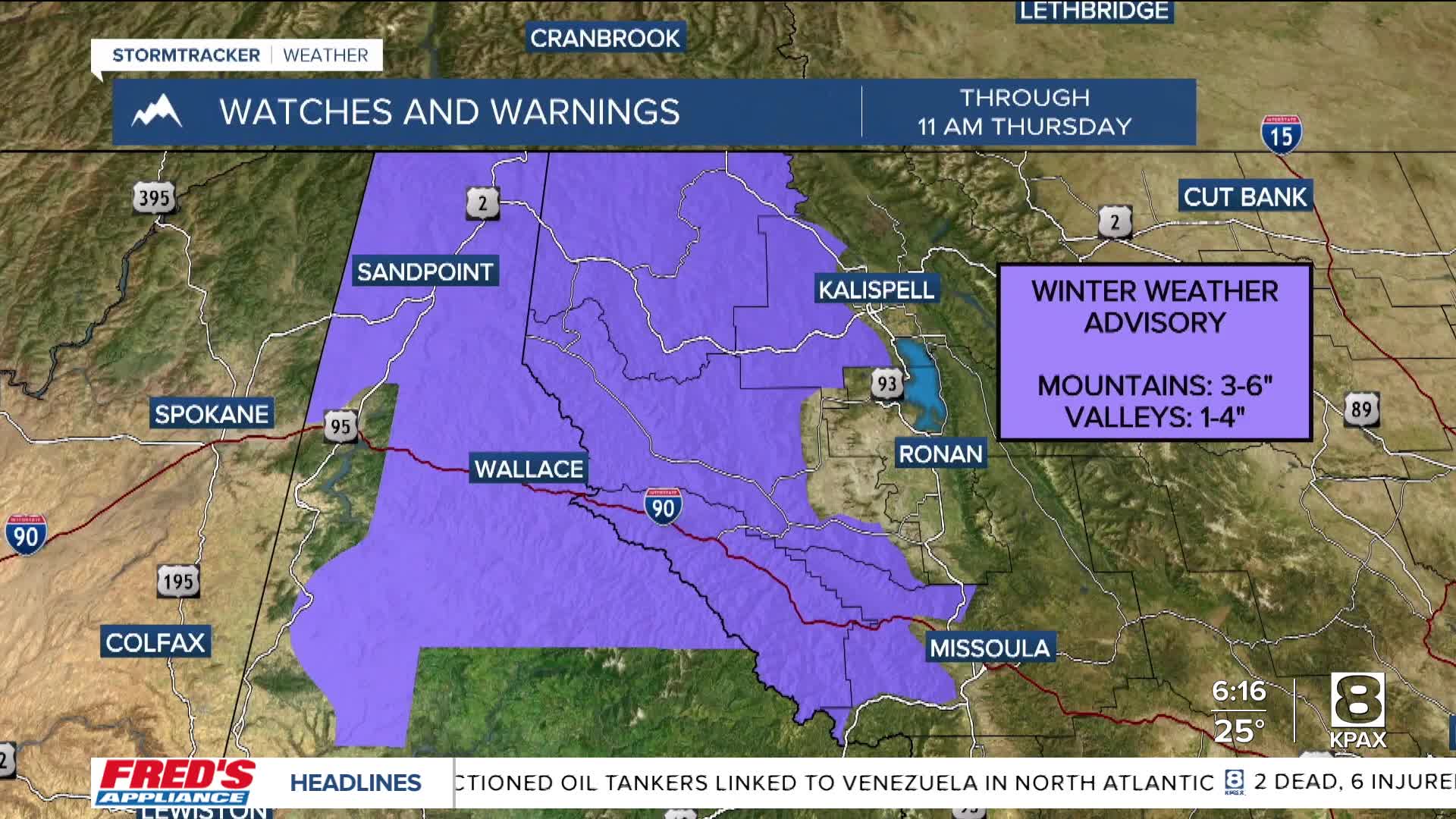 Weather forecast: Light snow Thursday and Friday