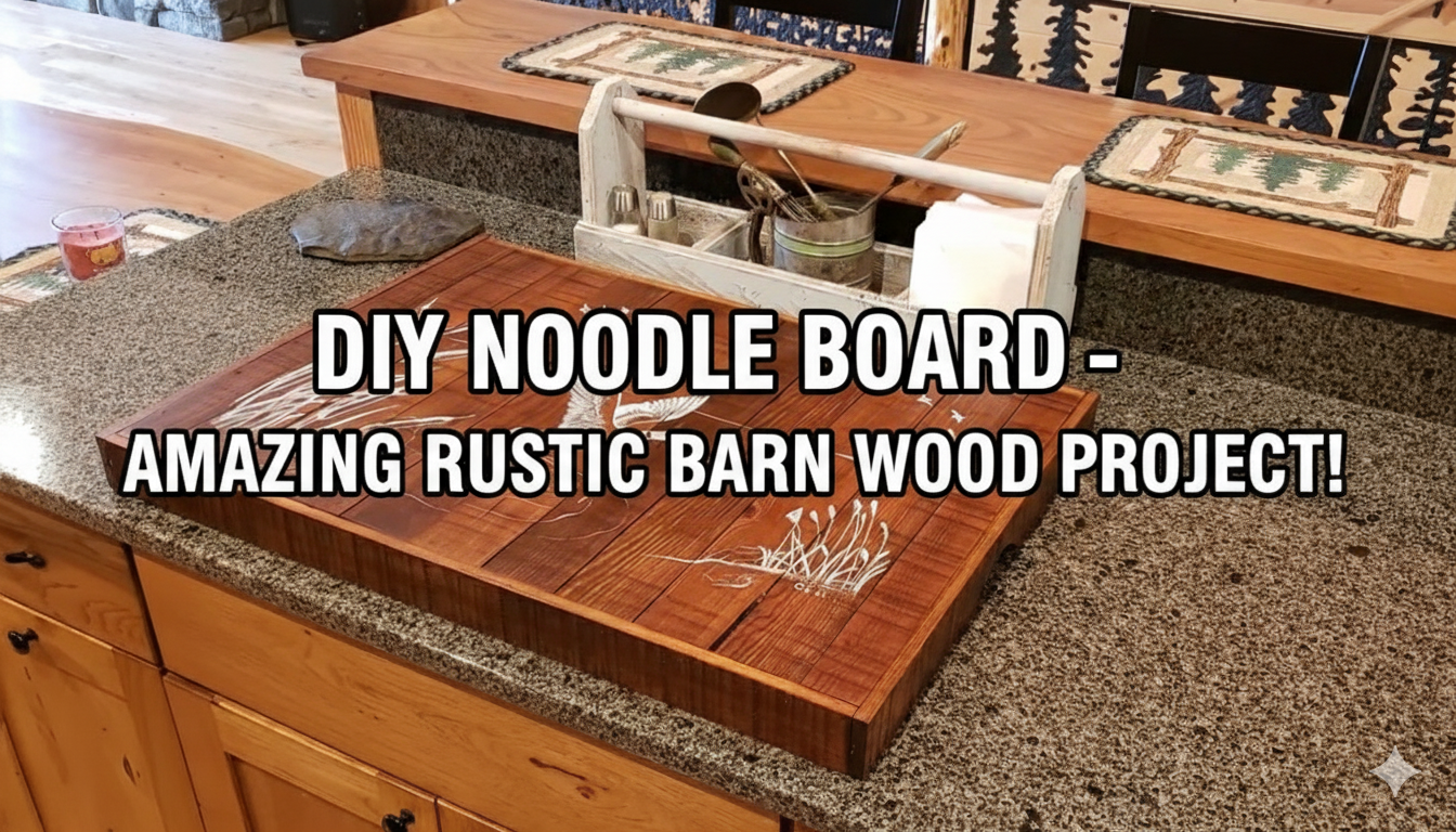 DIY noodle board – amazing rustic barn wood project!