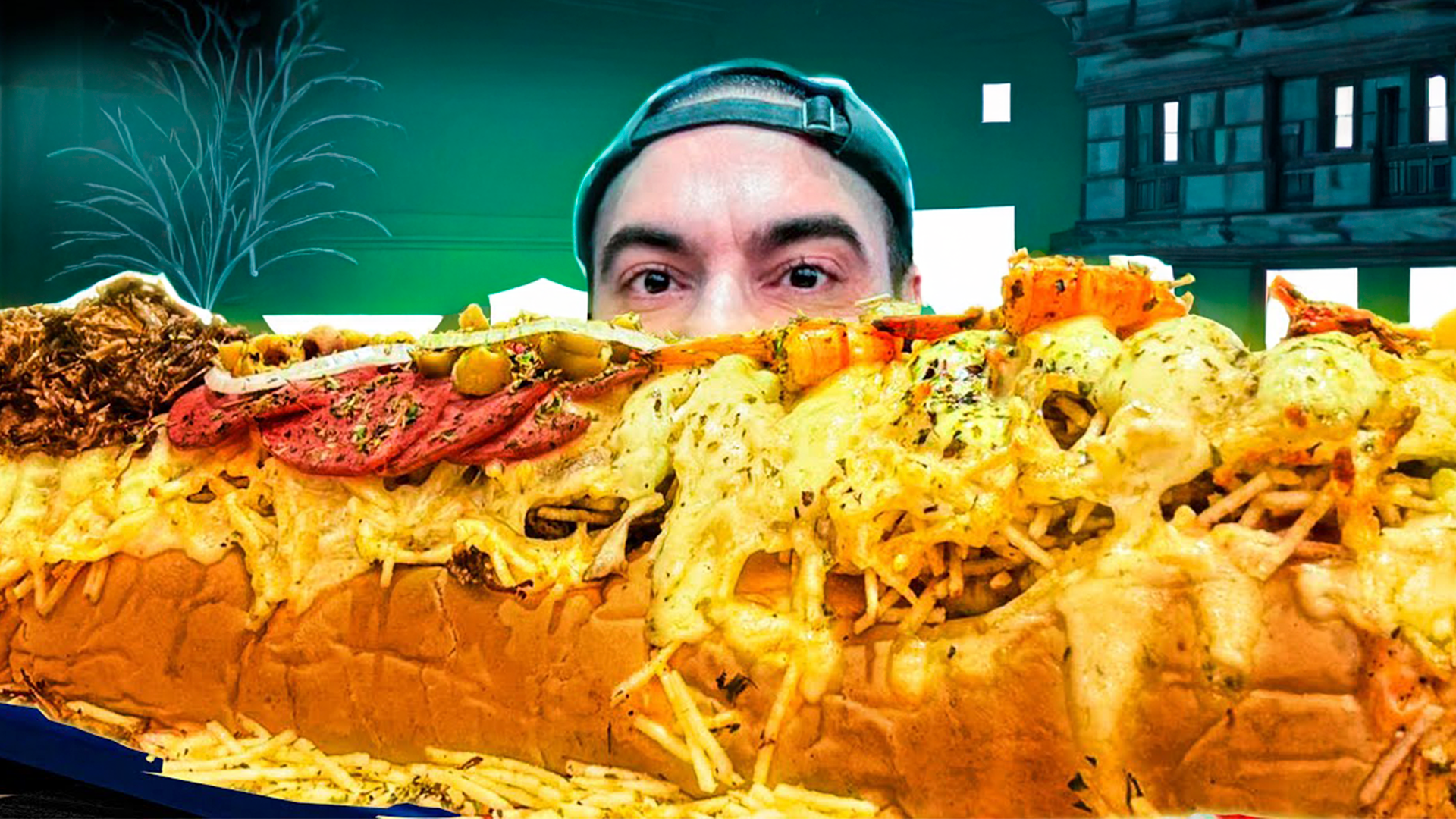 Can we finish the massive shrimp hot dog?