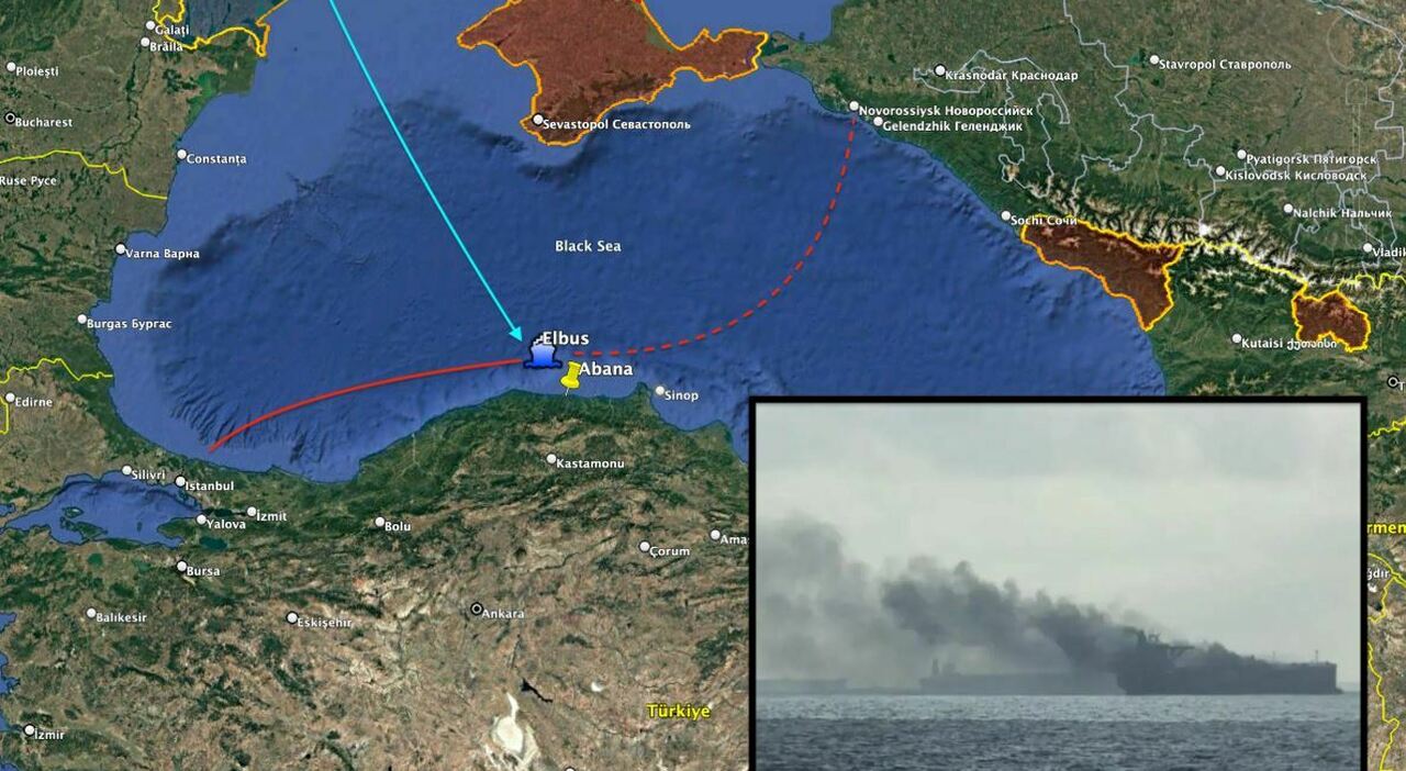 Petroliera Elbus della flotta ombra russa colpita nel Mar Nero ...