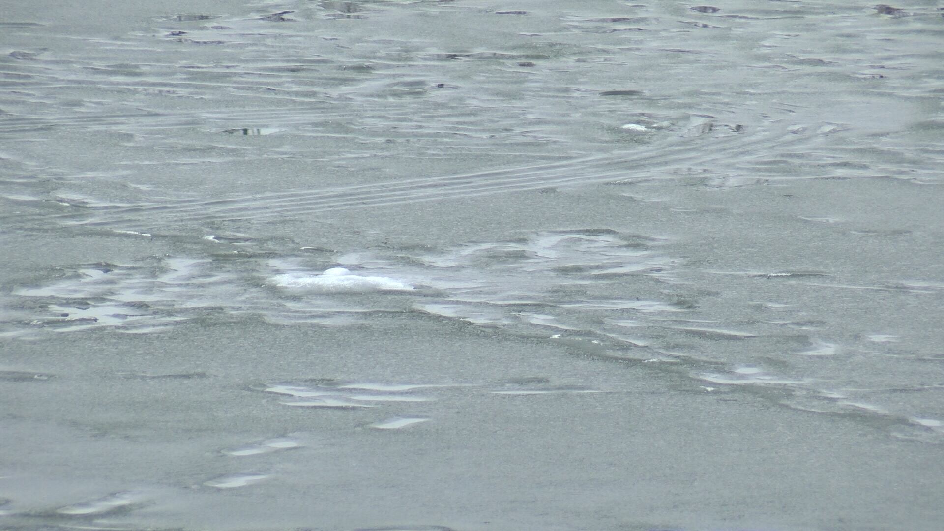 Snowmobiler safe after falling through ice on Lake Ida