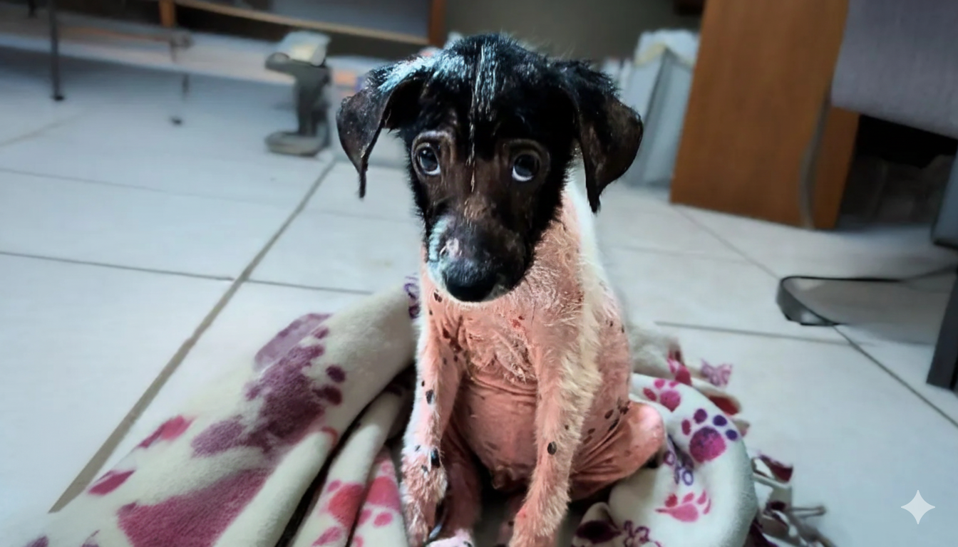 From street scruff to snuggle star - wait until you see him now!