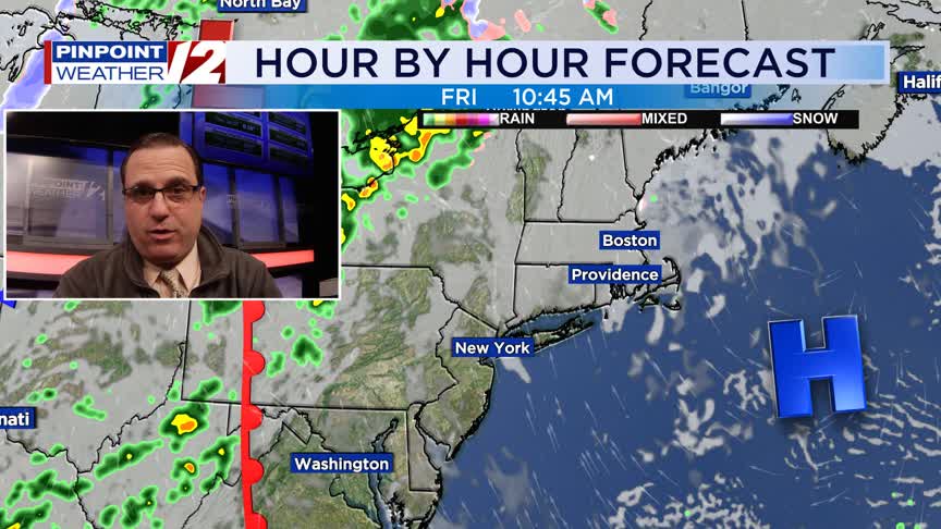 WPRI 12 weather now 1/8/26: Nice today; some showers ahead
